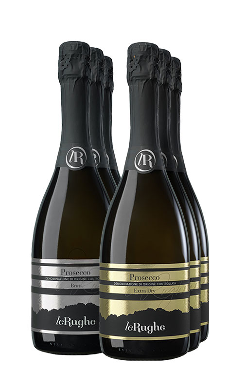 Comprar Pack Le Rughe Prosecco Doc Brut (x3) y Prosecco Doc Extra Dry ...